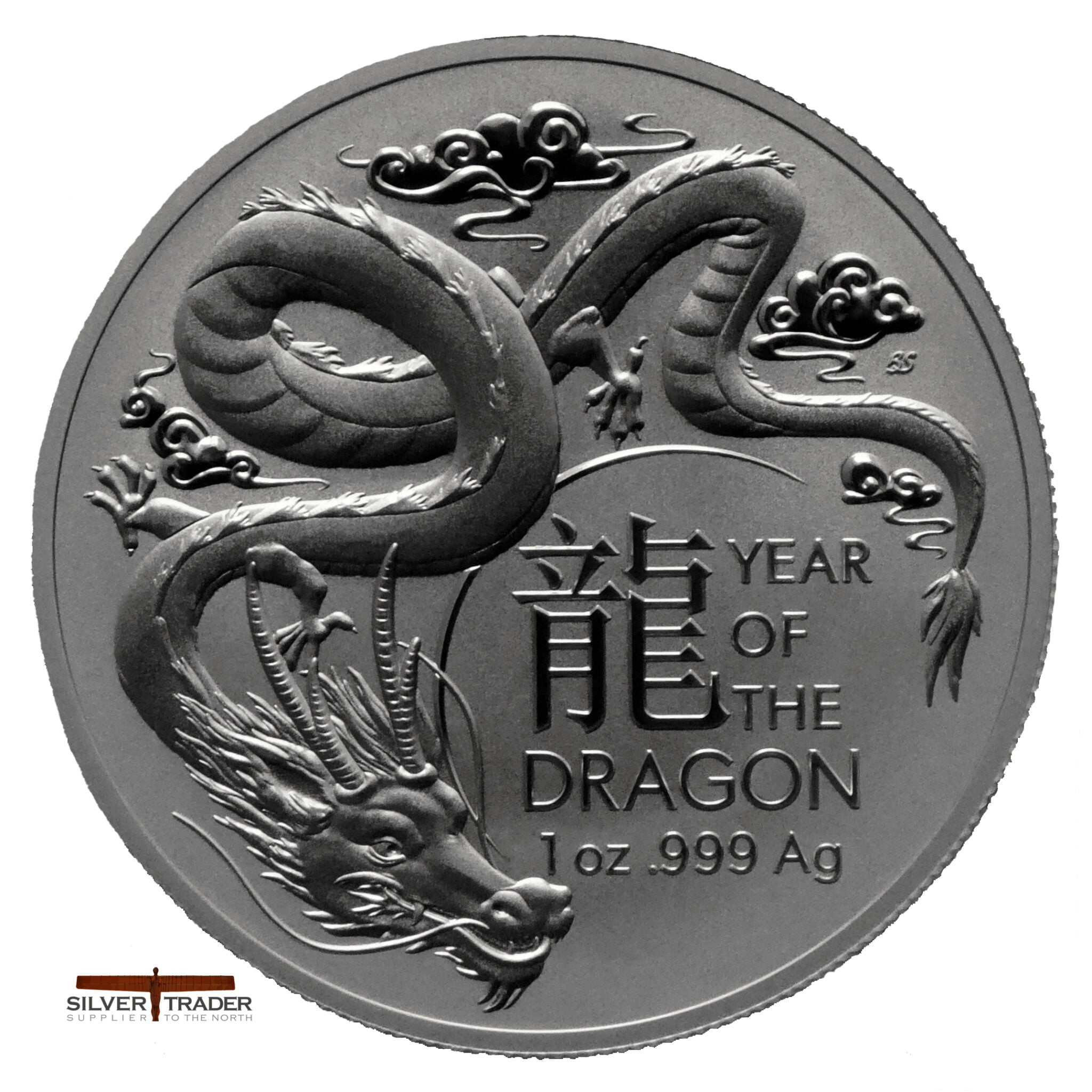 2024 Australian Ram Lunar Dragon 1oz Silver Bullion Coin