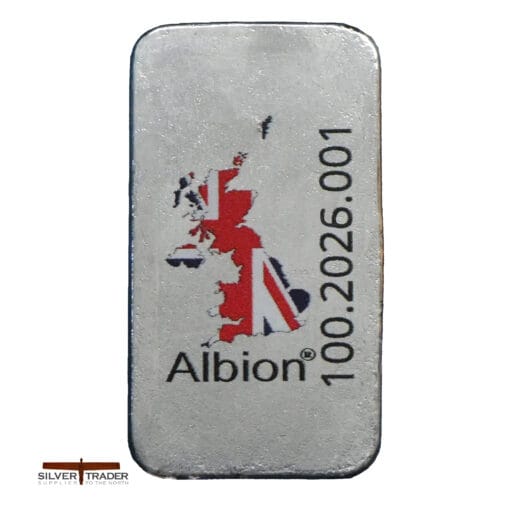 2026 Albion 100 Gram Trademarked 999 Silver Bullion Bar